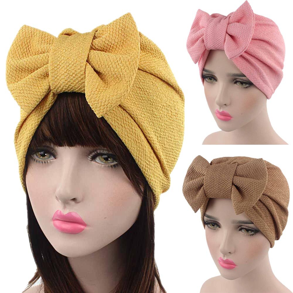 Women Bow Cancer Chemo Hat Beanie Scarf Head Wrap ... – Vicedeal