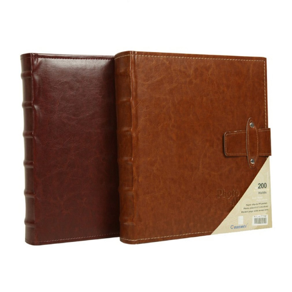 6 Inch Leather Vintage Photo Album 200 Inlay Photo... – Vicedeal