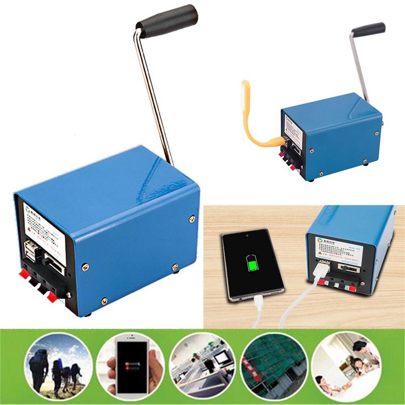 Outdoor 20W Manual Hand Crank Generator DIY USB El... – Vicedeal