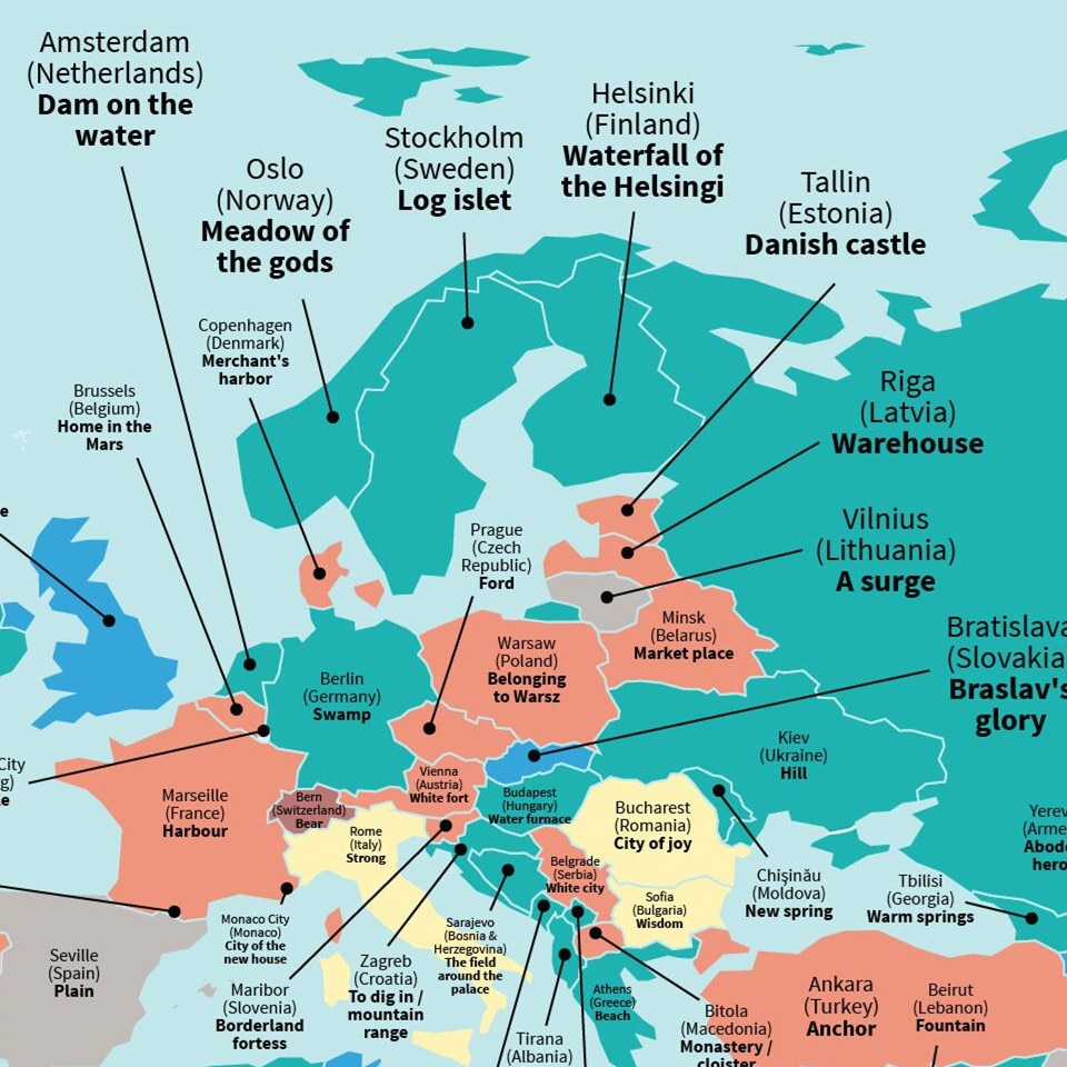 225*150 Cm The World Capitals and Local Language T... – Grandado