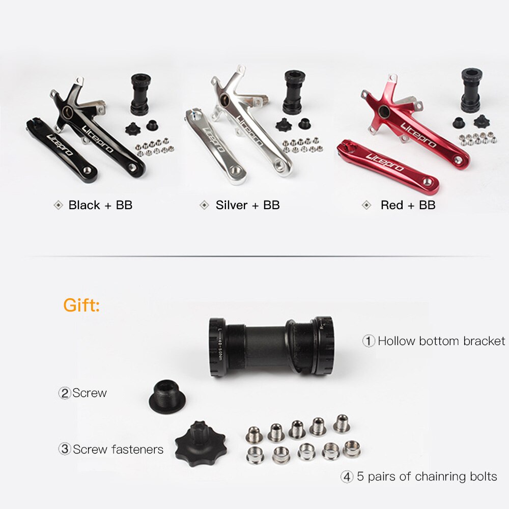 Cycling 5 Square Crank Set Bicycle 170MM Crank Fol... – Grandado