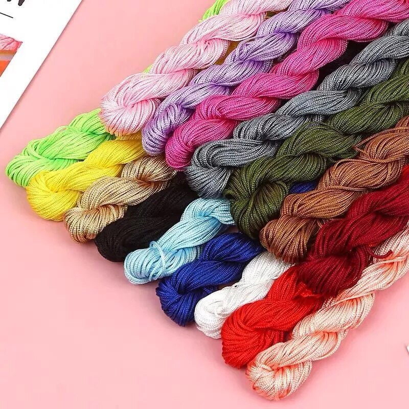 20m Pick Color 1mm Nylon Cord Thread Chinese Knot ... – Grandado