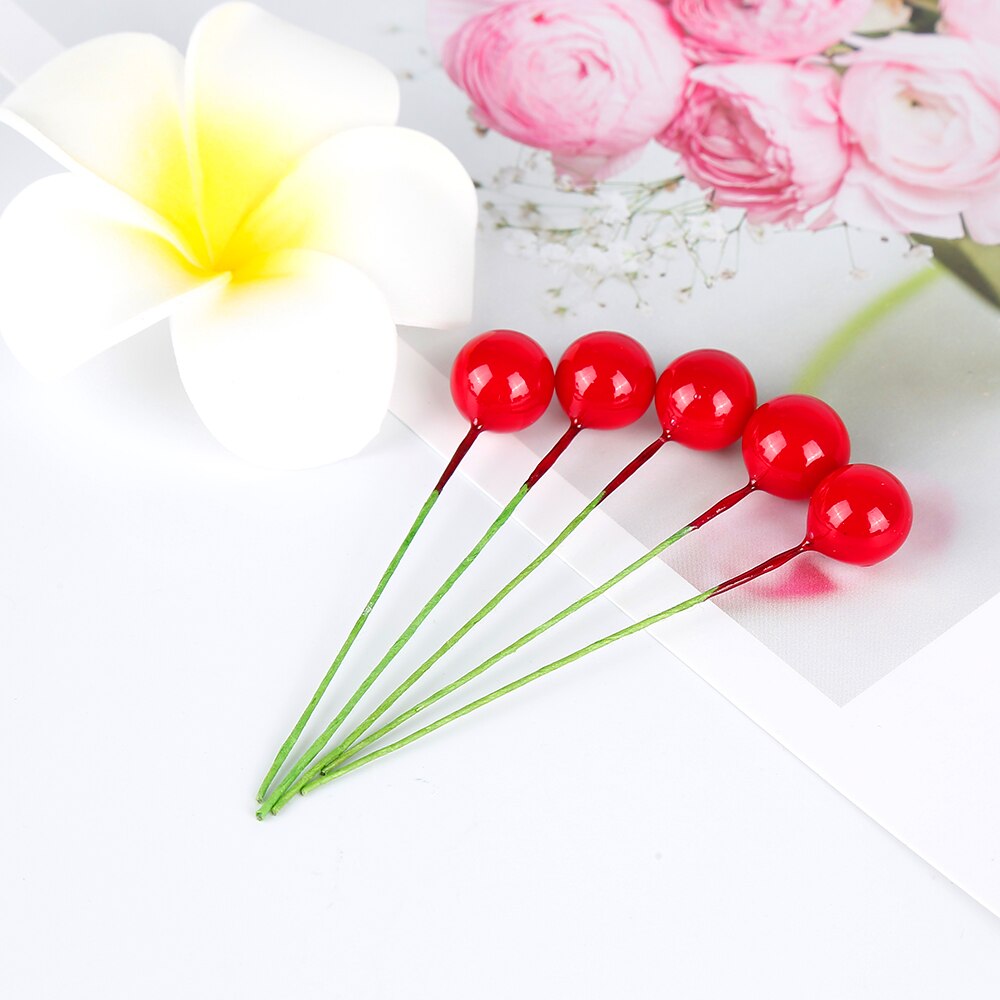 50/100 stks/partij Kunstmatige Berry Vivid Red Hol... – Vicedeal