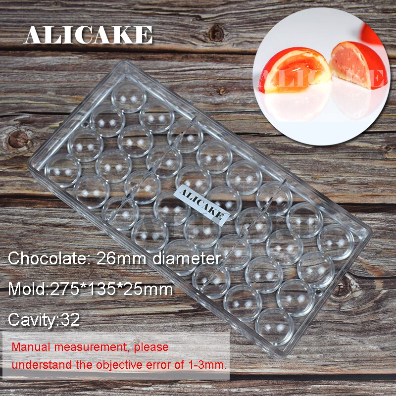 3D Chocolade Bol Mallen Lade 26Mm Polycarbonaat Ch... – Vicedeal