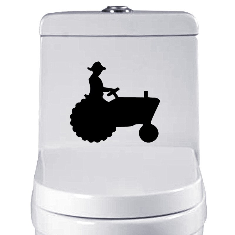 Toilet Stickers Farmer Tractor One Piece Removable... – Grandado