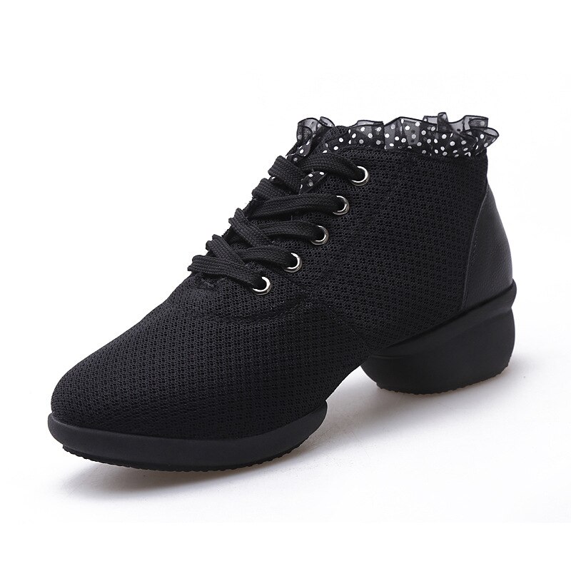 ladies soft bottom dance shoes mid heel lace sailo... – Vicedeal