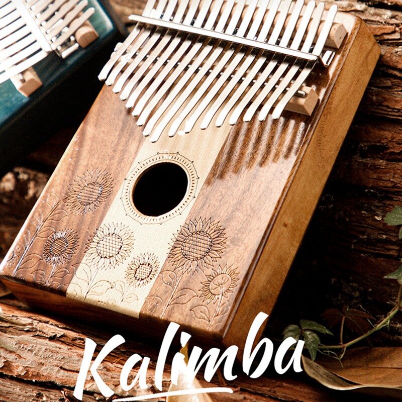 AD-HLURU chaude Kalimba 17 touches Acacia + érable... – Grandado