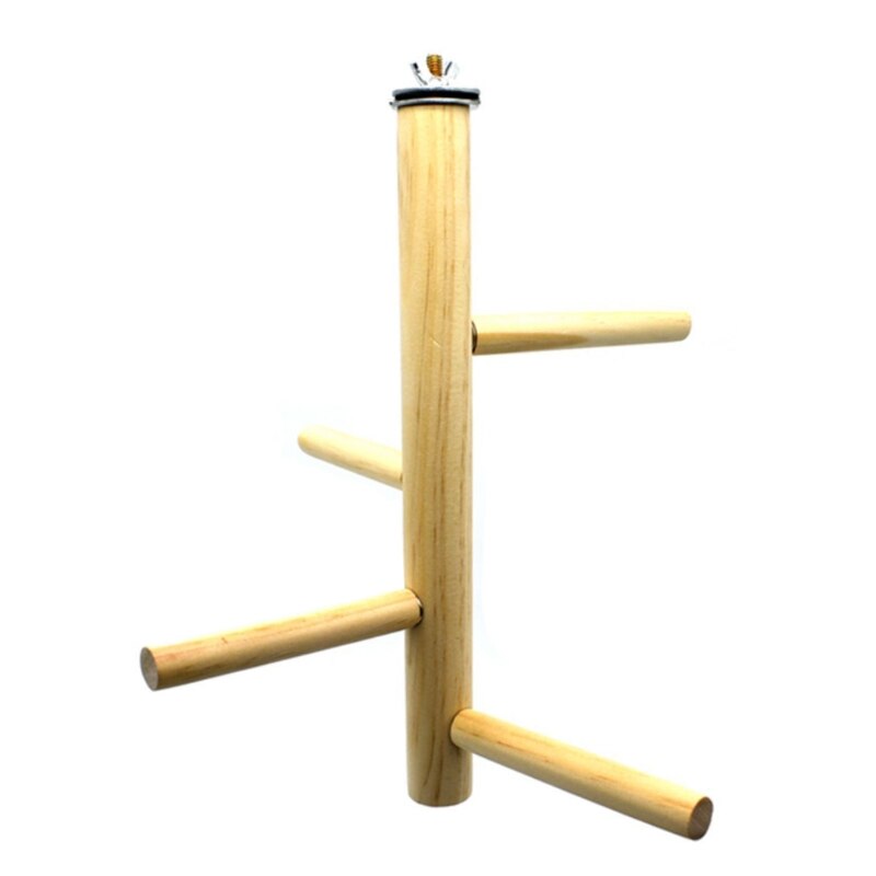Parrot Bird Perch Natuur Hard Hout Stand Speelgoed... – Vicedeal