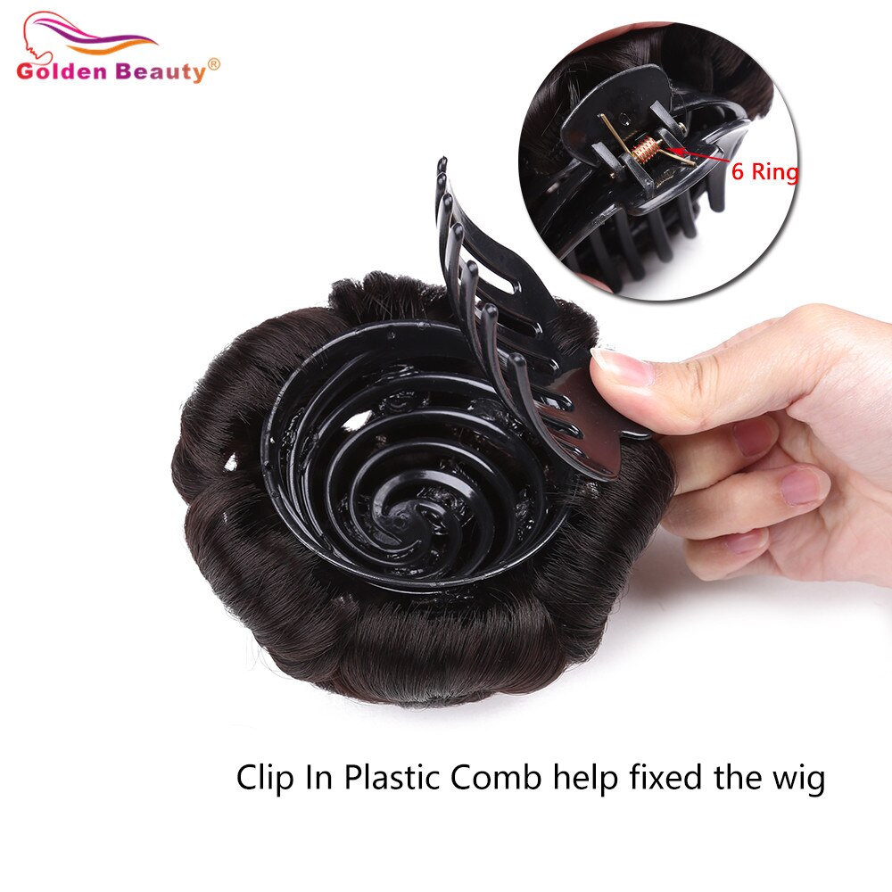 Curly Synthetic Hair Chignon Clip In Hairpiece Ext... – Grandado