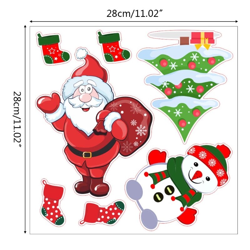 Christmas Wall Clings Removable Window Stickers Gn... – Grandado