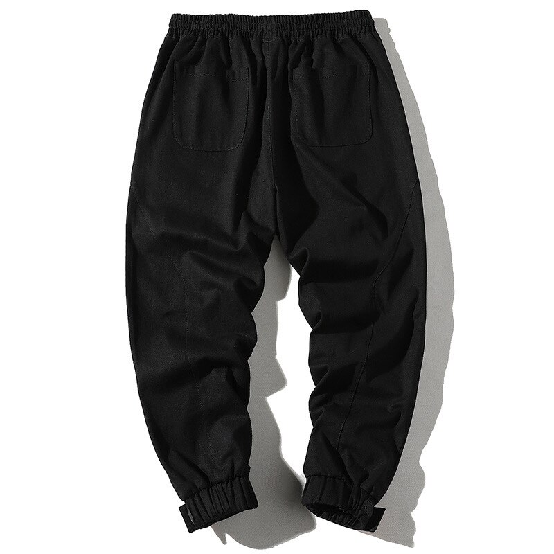 Japanese Style Mens Jeans Jogger Pants Red Black G... – Grandado