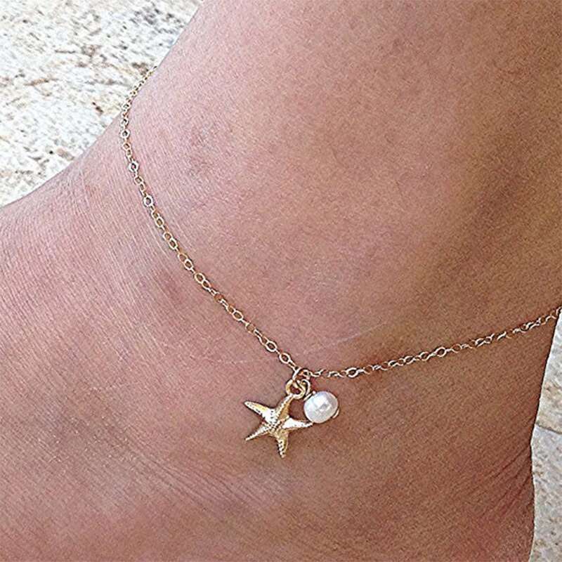 Mode Zeester Parels Enkelbanden Bohemian Exquise V... – Grandado