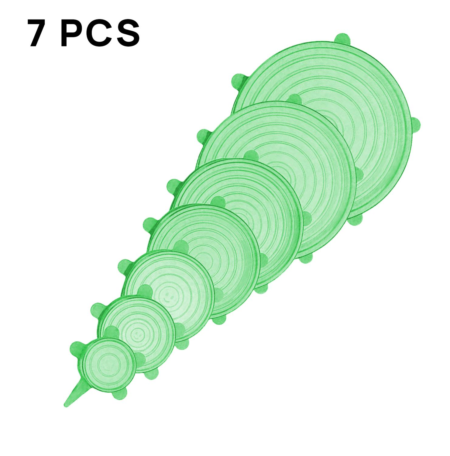7PCS XXL Reusable Silicone Caps Food Cover Adjusta... – Grandado