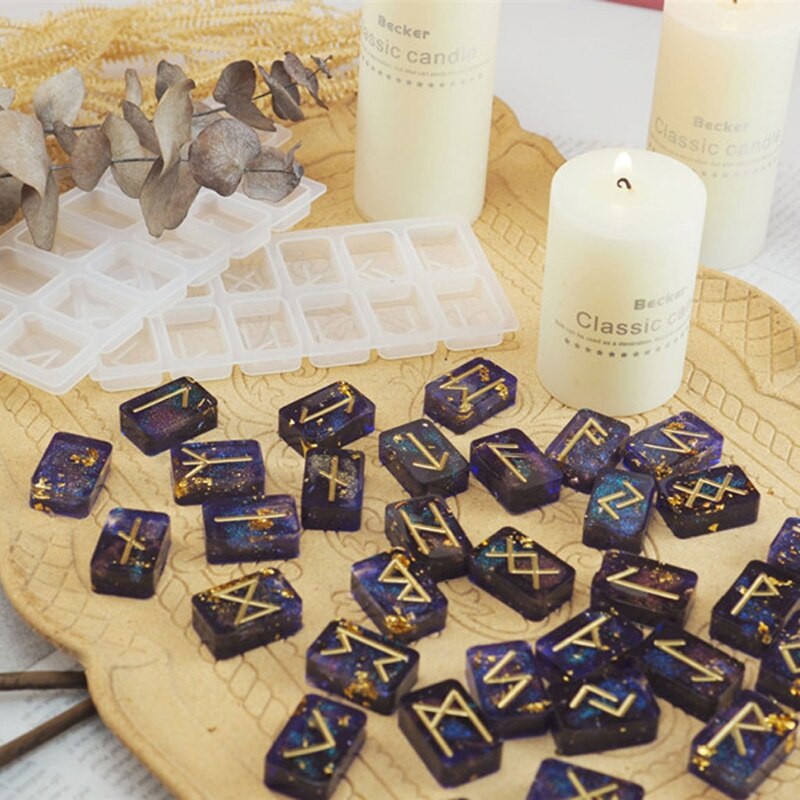 Viking Rune Stones Witch Resin Mold Kit with Engra... – Vicedeal