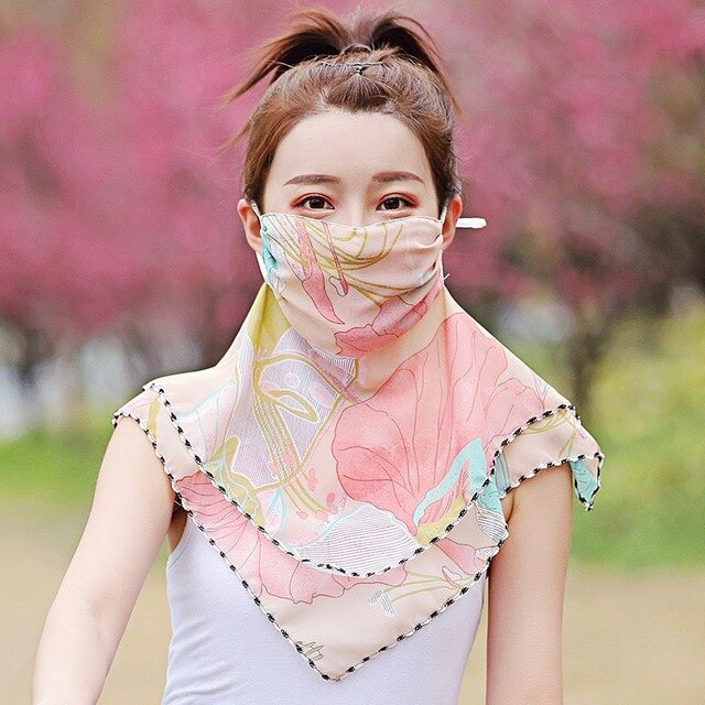 Women Chiffon Mask Scarf Face Sun Protection Outdo... – Vicedeal
