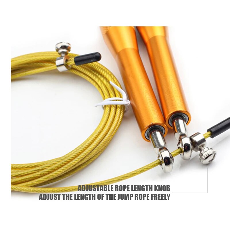 High Fast Speed Rope Wire Rope Jump Skipping Black... – Grandado