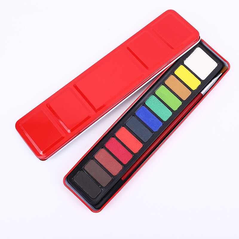 24/18/12 Colors Solid Watercolor Paints Set With P... – Vicedeal
