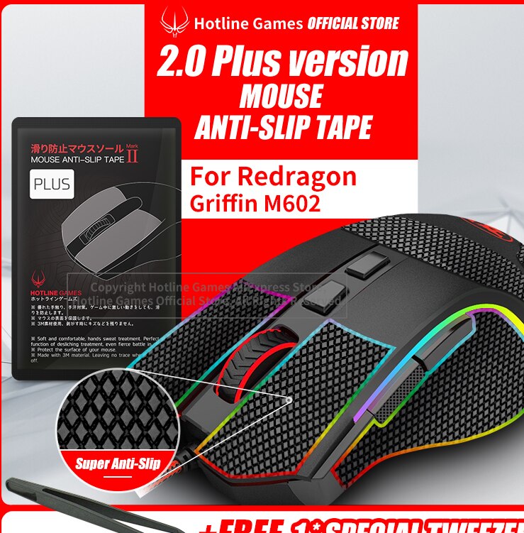 1PACK Hotline Games 2.0Plus Mouse Grip Tape for Re... – Grandado