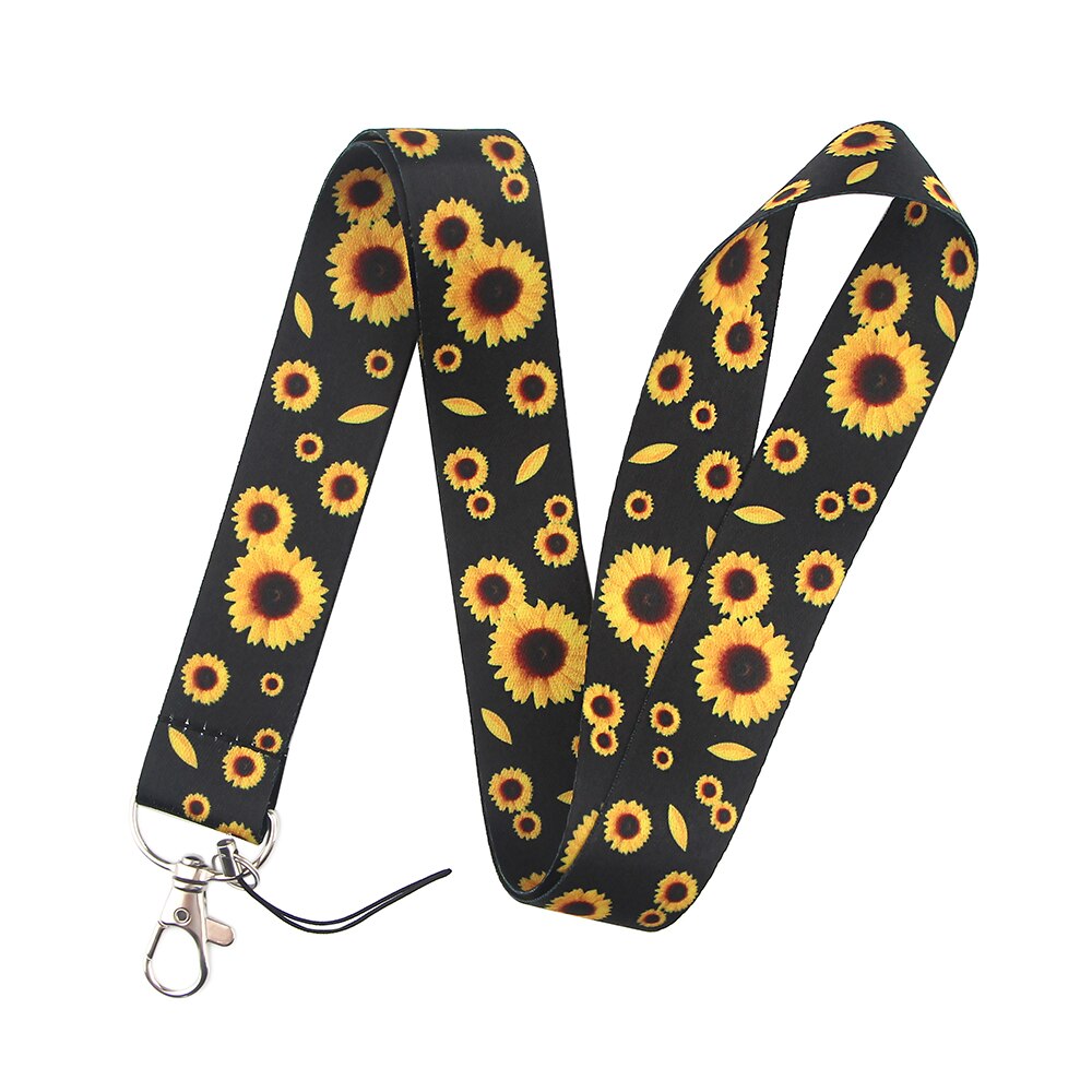 LX381 Sunflower Lanyard For Keys Mobile Phone Hang... – Grandado
