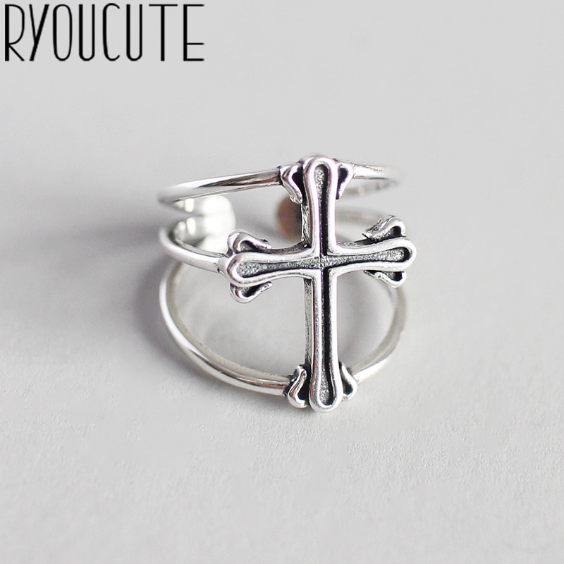 RYOUCUTE Real Pure Silver Color Jewelry Retro Punk... – Grandado