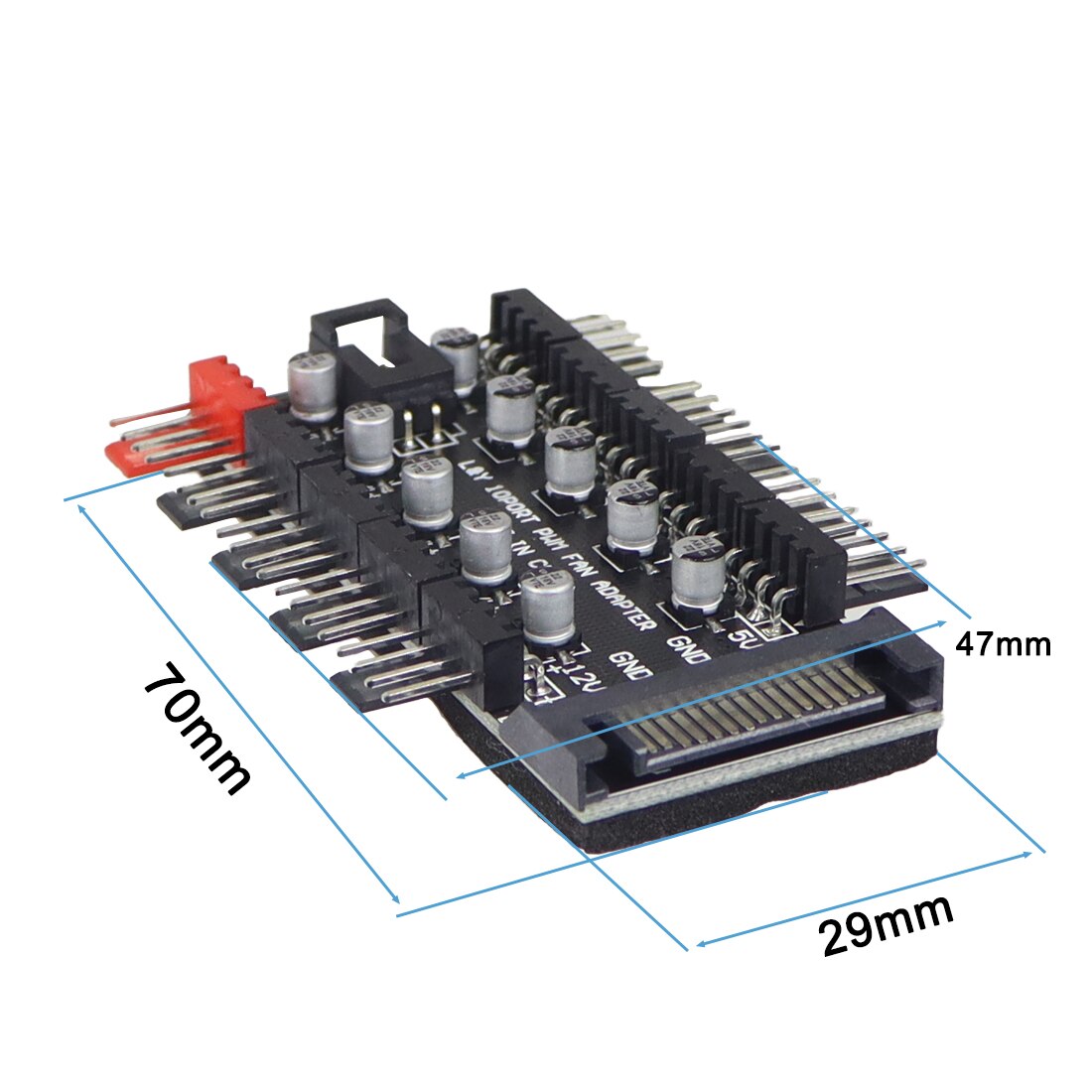 Hub DE VENTILADOR PWM de 1 a 10 Sata Molex, Enfria... – Grandado