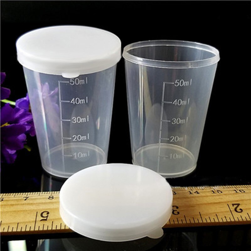 10X50ml Medicine Measuring Measure Cups With White... – Grandado