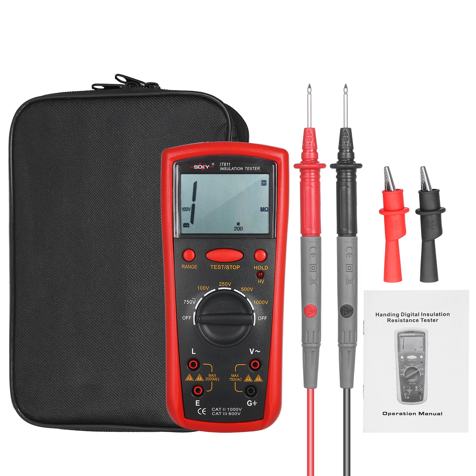 Insulation Resistance Meter Digital Megger Ohmmete... – Vicedeal