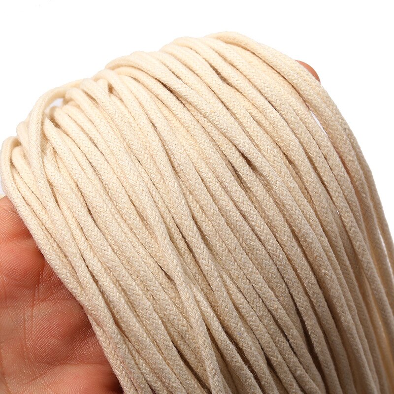 3mm 100Meters Cotton Cord Rope Braided Twisted Rop... – Grandado