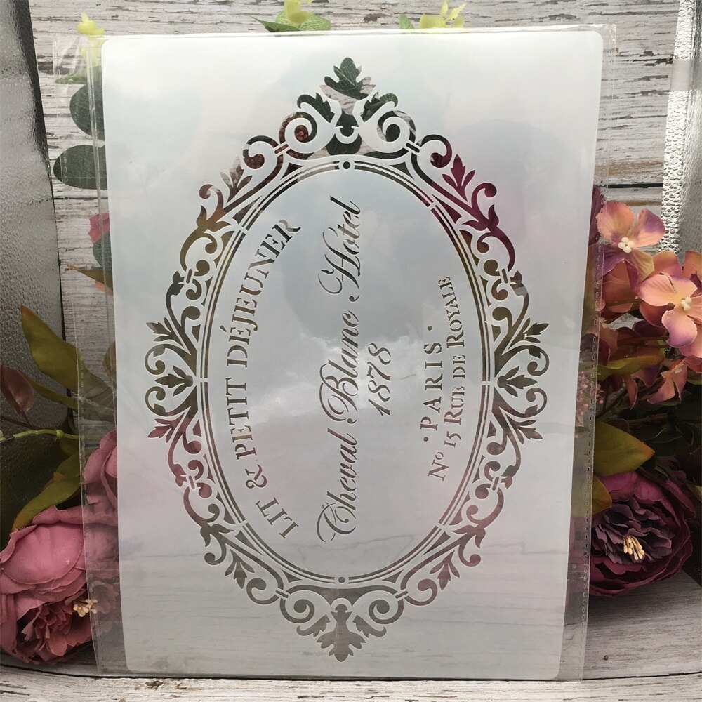 A4 29cm Vintage Hotel Mirror DIY Layering Stencils... – Vicedeal