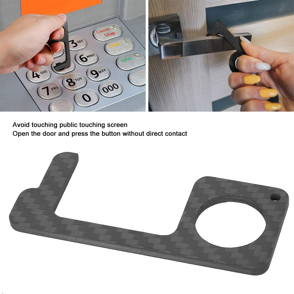 5Pcs Deur Opener Carbon Fiber Hygiënische Non-cont... – Grandado