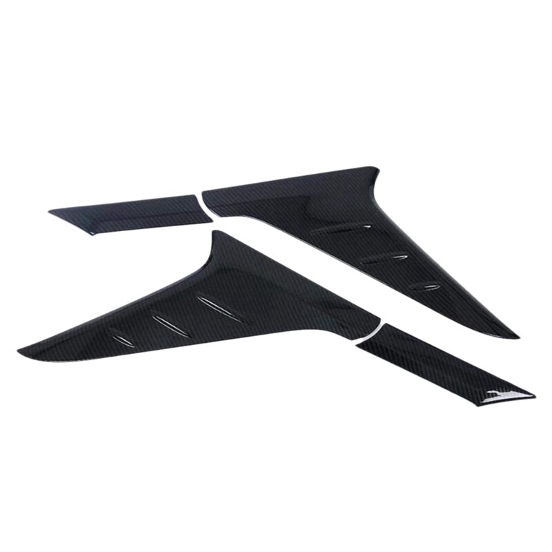 4Pcs Car Rear Window Triple-cornered Sequins Side Tail Tail Door Side ...