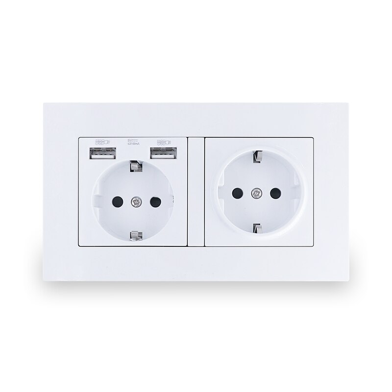 EU Standard Power Socket with USB, Double Outlet, ... – Grandado