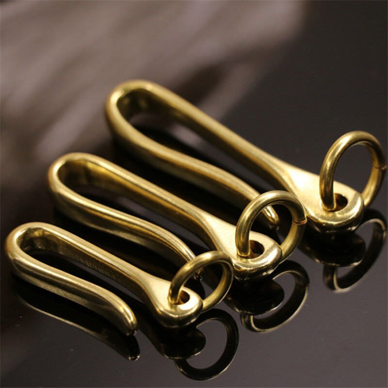 1 x Solid Brass Belt U Hook Keychain Key Ring Wall... – Grandado