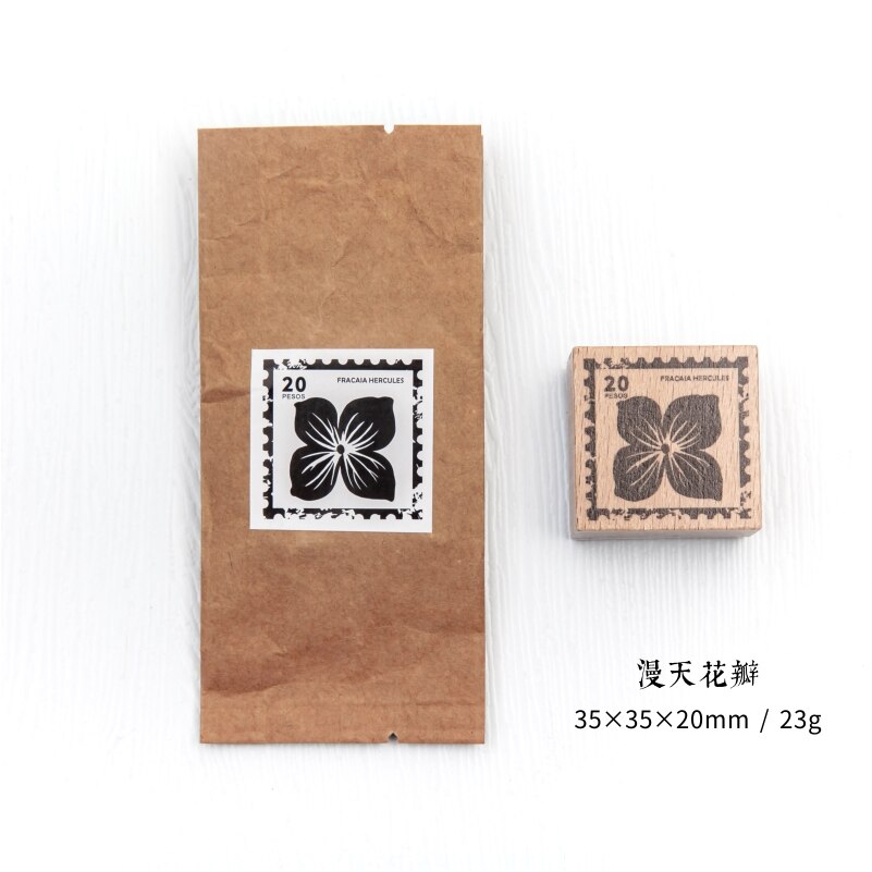 Vintage Postage stamp Leaves Flower decoration sta... – Vicedeal