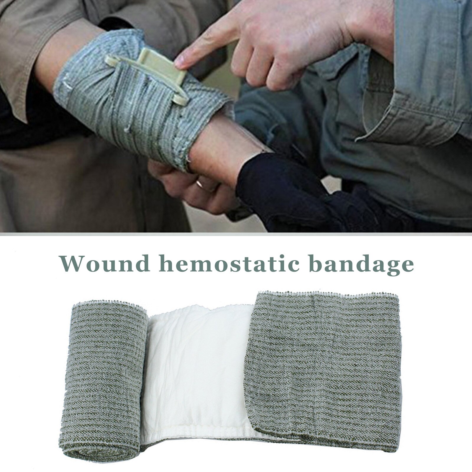 Wound Hemostatic Bandage Outdoor ArmyFirst Aid Dre... – Grandado