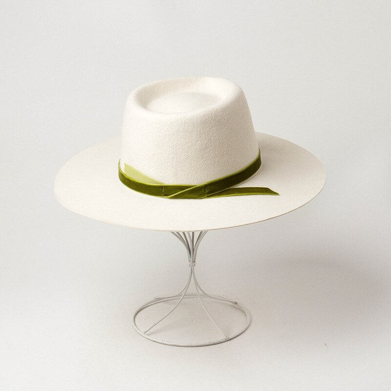 01908-hh8165 wool formal Velvet ribbon fedoras hat... – Grandado