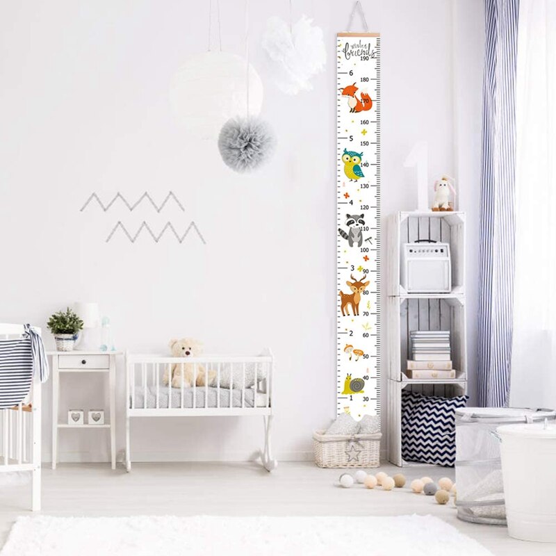 Height Chart For Kids Canvas Wall Hanging Growth C... – Grandado