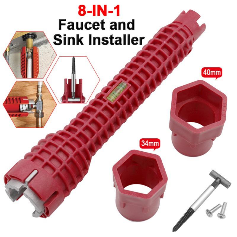 8 In 1 Anti-slip Kitchen Sink Repair Wrench Set Ba... – Grandado