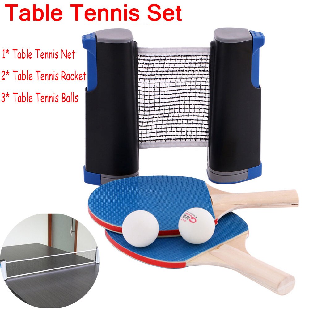 Portable Table Tennis Set 1.9M Telescopic Net Rack... – Grandado