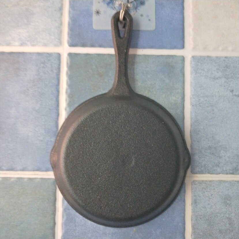 Dia:16cm Cast Iron Skillet Fry Pan with Silicone H... – Vicedeal