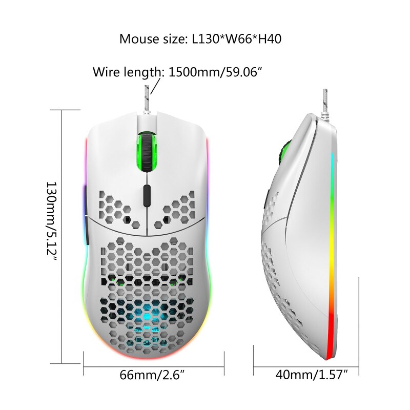 J900 6400DPI Adjust 6 Buttons Gamer USB Wired Hone... – Vicedeal