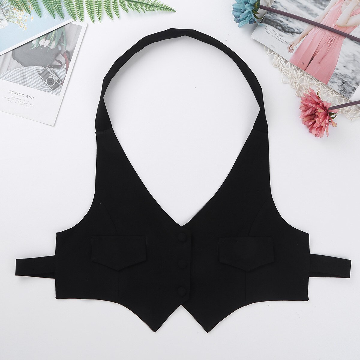 Womens Waistcoat Vest Vintage Steampunk Dress Back... – Grandado