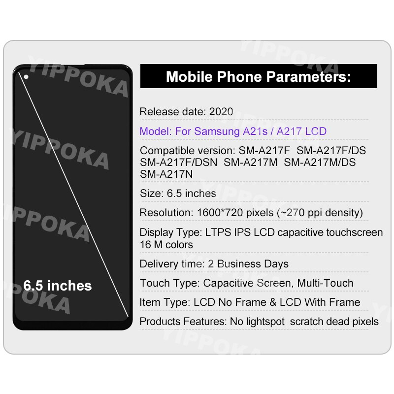 6.5 "Originele Voor Samsung Galaxy Display A2... – Vicedeal