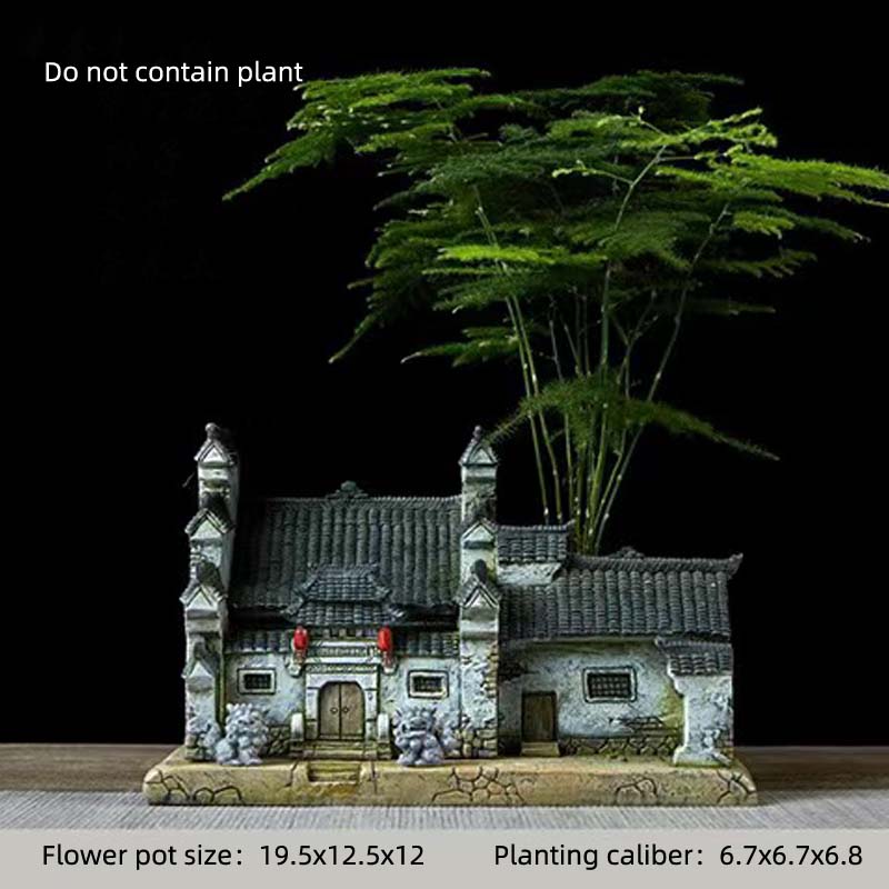 Farm Courtyard Microlandscape Flower Plant Pot Suc... – Grandado