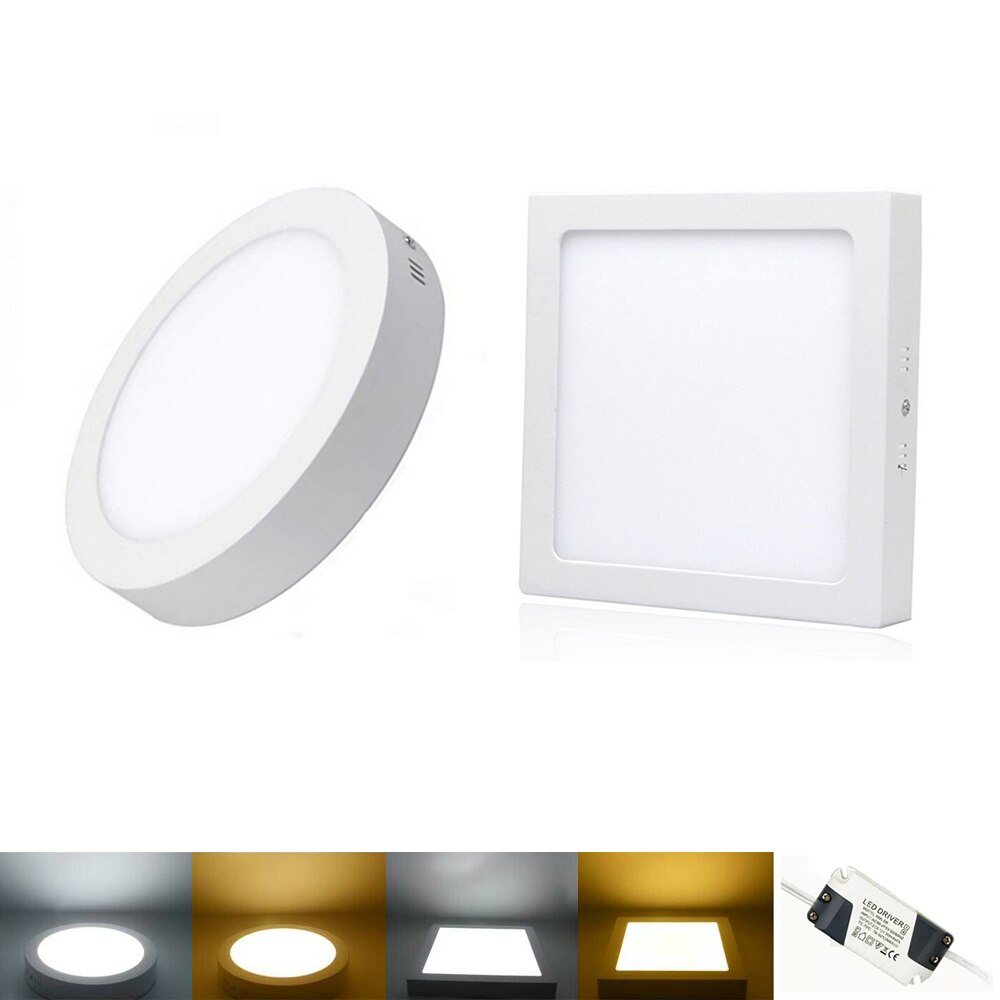 AC85-265V LED Panel Light Round/Square Surface Mou... – Grandado
