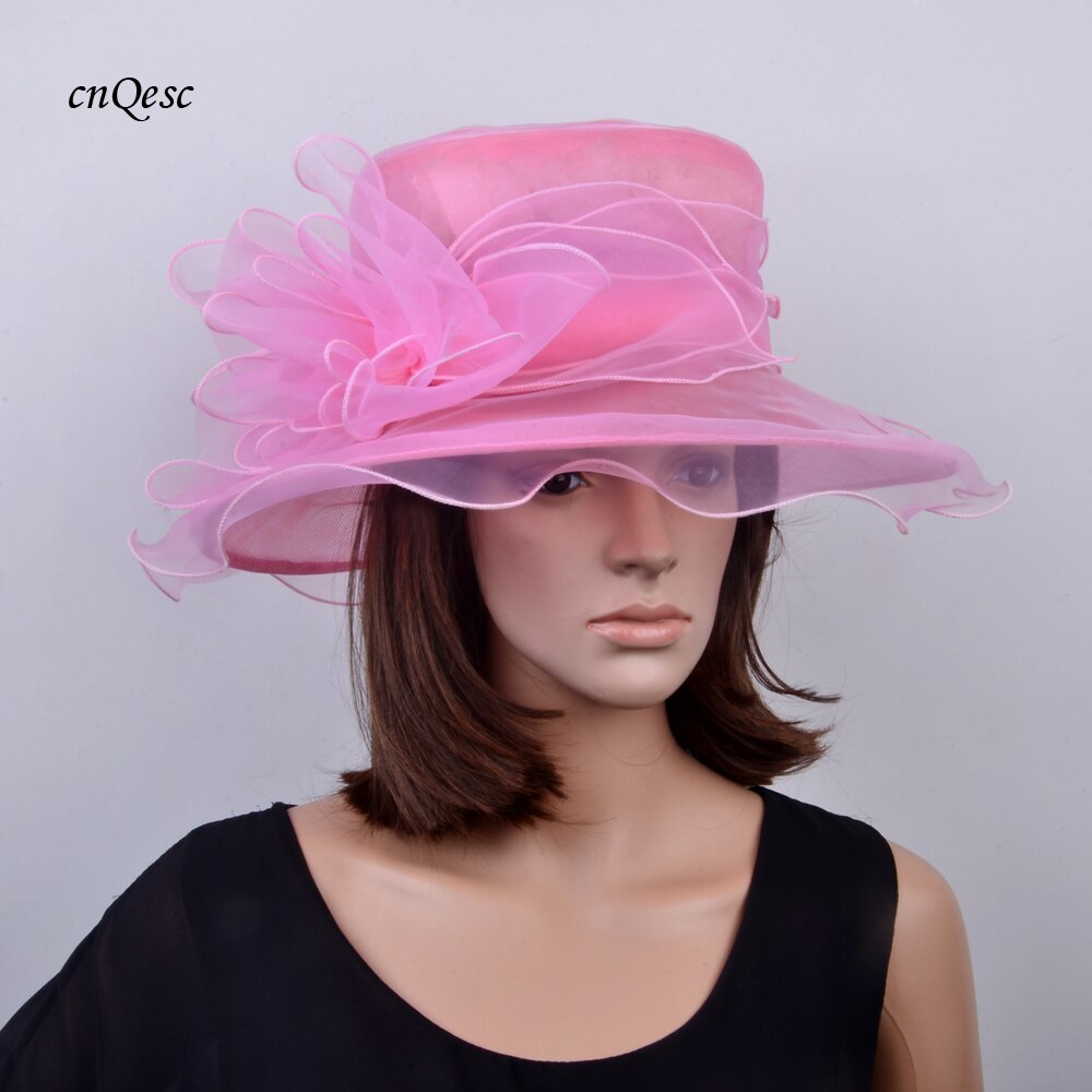 pink black Kentucky derby hat Church hat. – Grandado