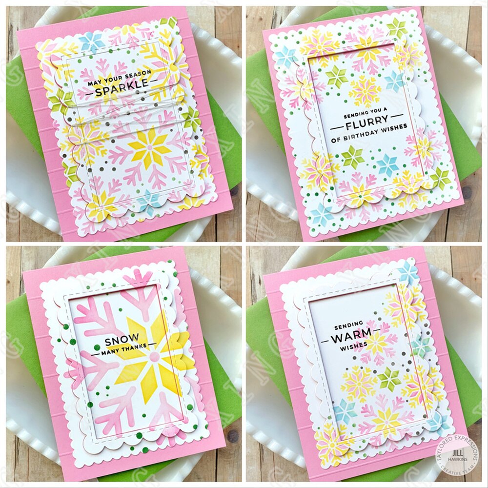 Snowflake Layering Stencil Scrapbook Diary Decorat... – Grandado