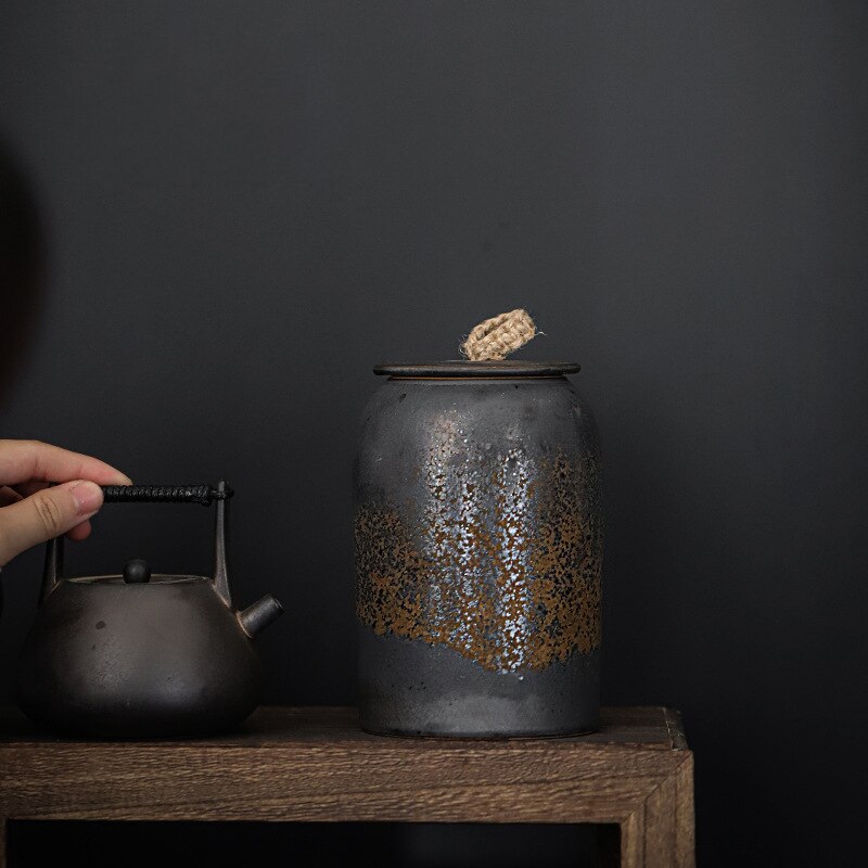 Retro Tea Caddy Vintage Tea Canister Ceramic Airti... – Grandado