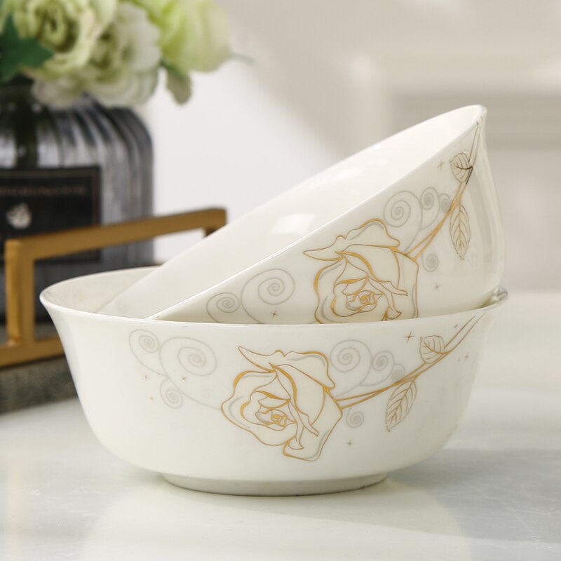 4pcs set, 6 inch, real bone china dinner bowl, cer... – Grandado