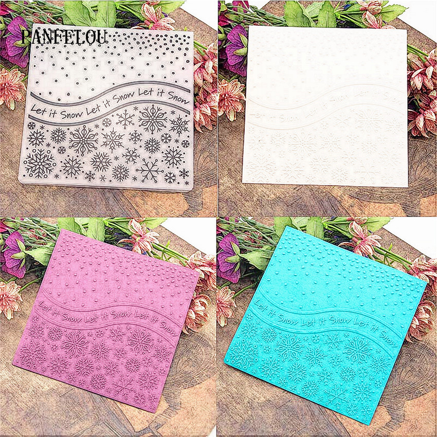 PANFELOU Easter Snow rain Embossing folders Plasti... – Grandado